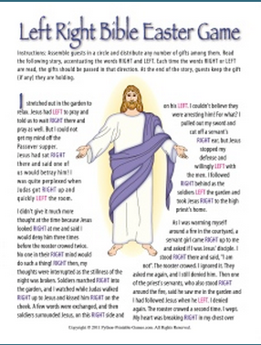 Bible Left-Right Game – Printable Games