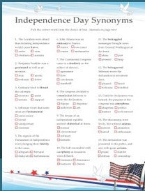 4th of July Synonyms Game – Printable Games